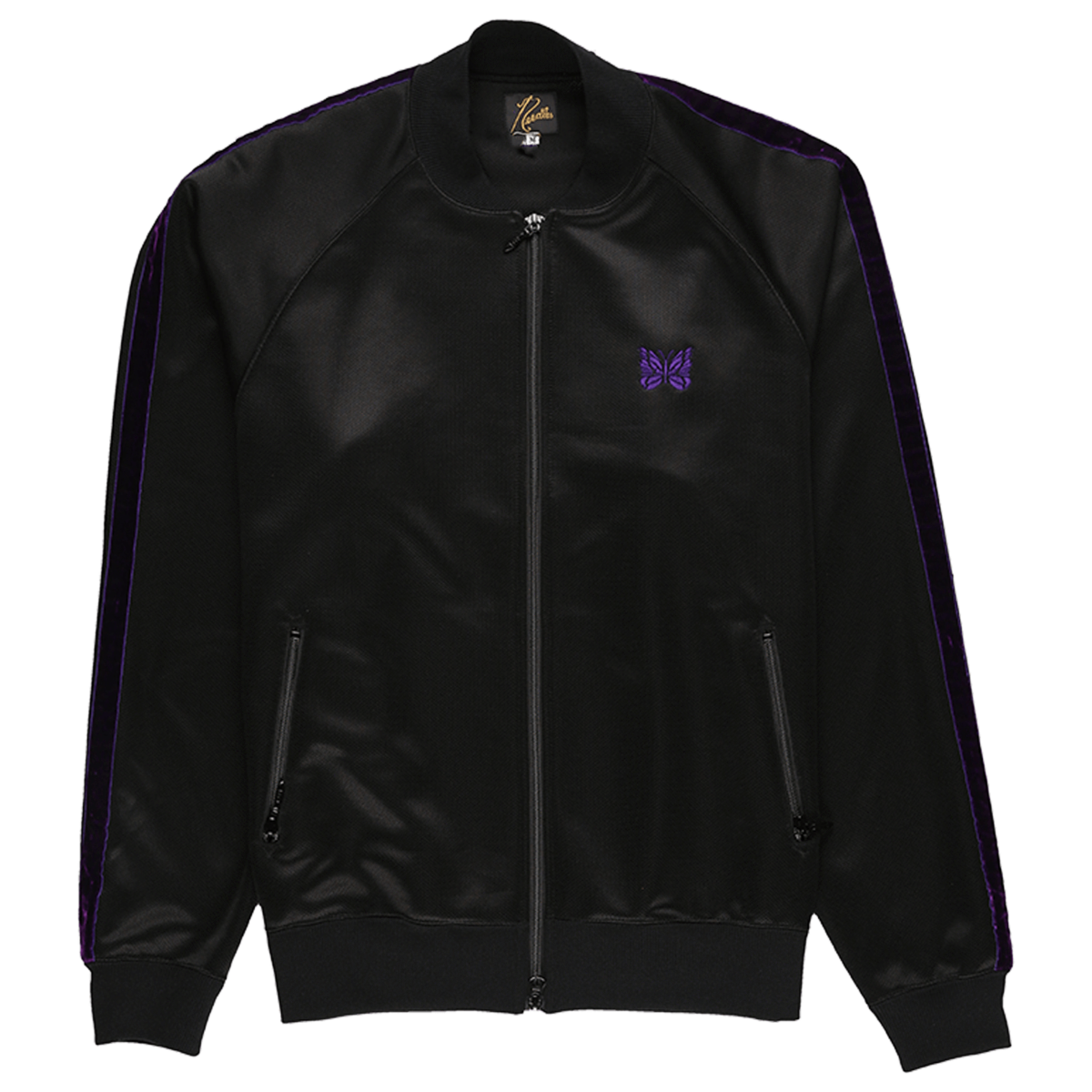 Needles Side Line Rib Collar Jacket - Black/Purple | Garmentory