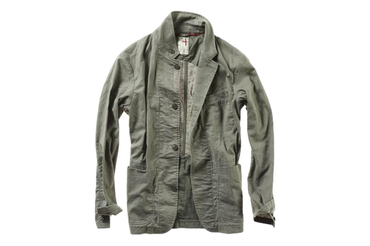 RELWEN Linen Field Blazer Sack Weave - Olive | Garmentory