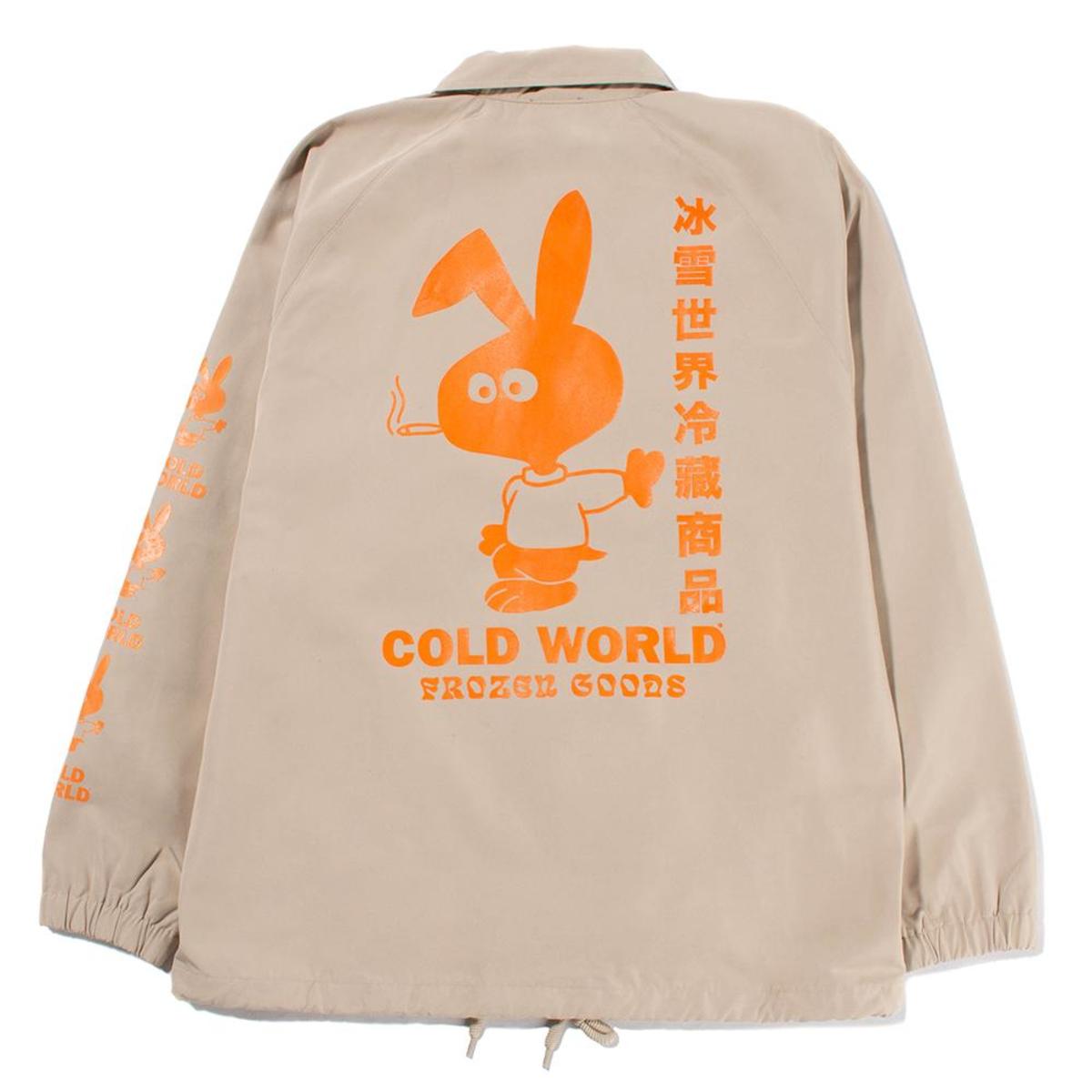 Cold World Frozen Goods Cold Bunny Coach Jacket - Khaki | Garmentory