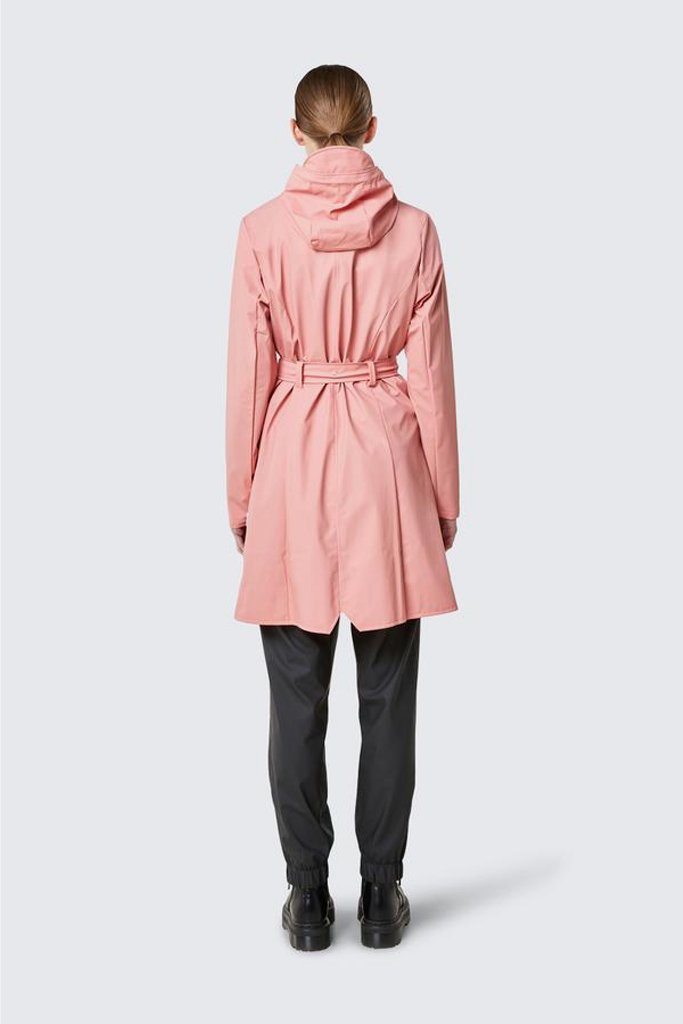 Rains Curve Jacket - Coral | Garmentory