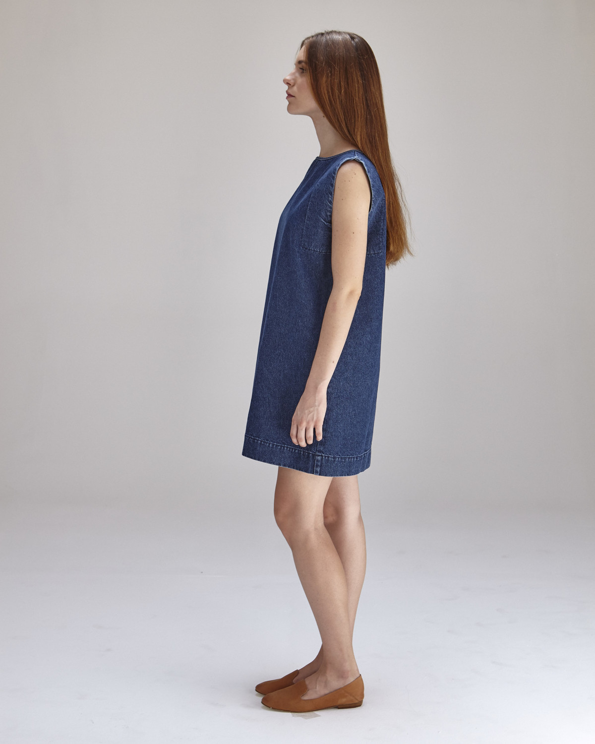 Ilana Kohn Kate Mini Dress in Denim | Garmentory