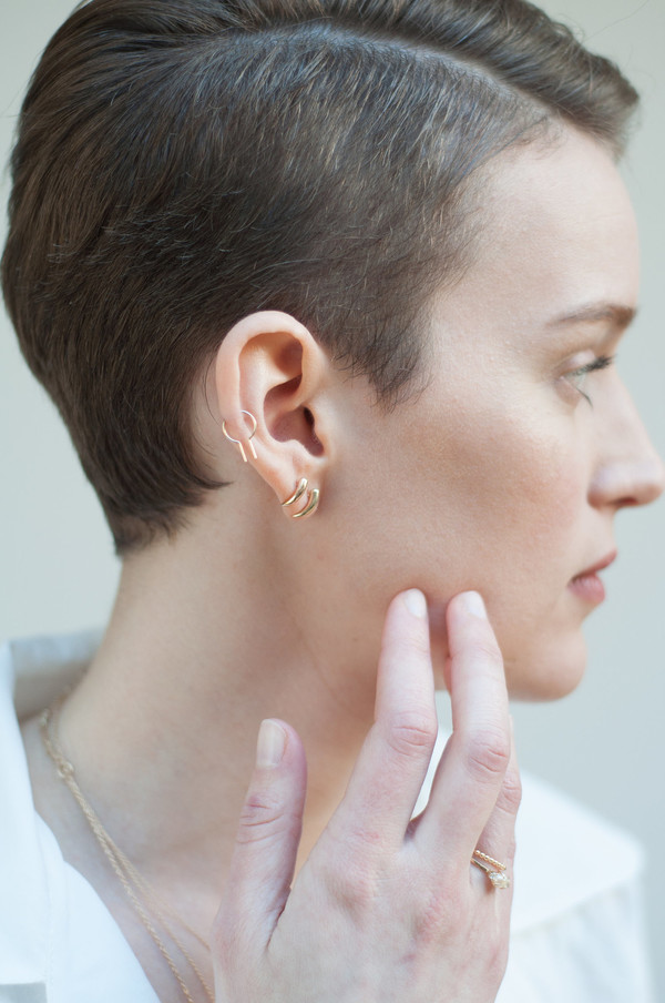 Jack + G Tiny Single Talon Stud - 14k gold | Garmentory