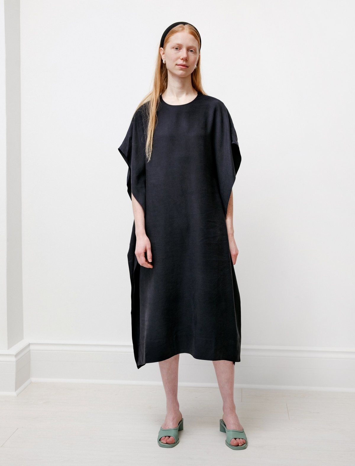 Studio Nicholson Candela Twill Dress - Navy | Garmentory