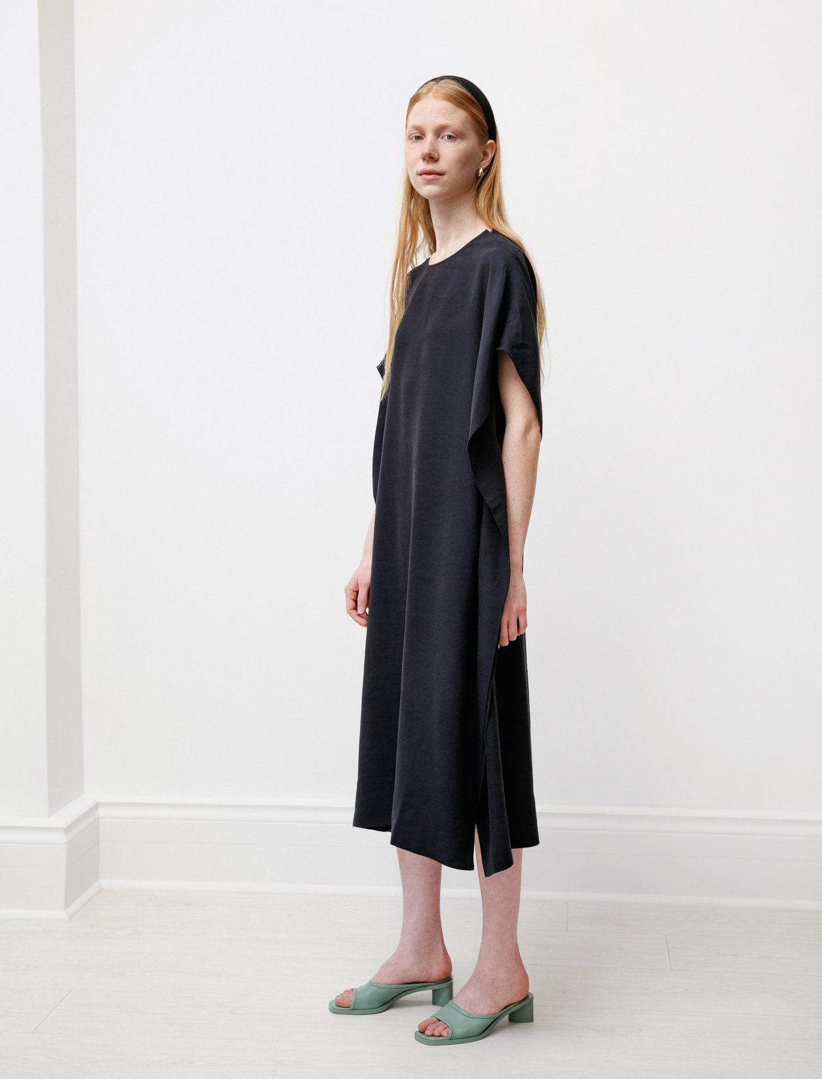 Studio Nicholson Candela Twill Dress - Navy | Garmentory