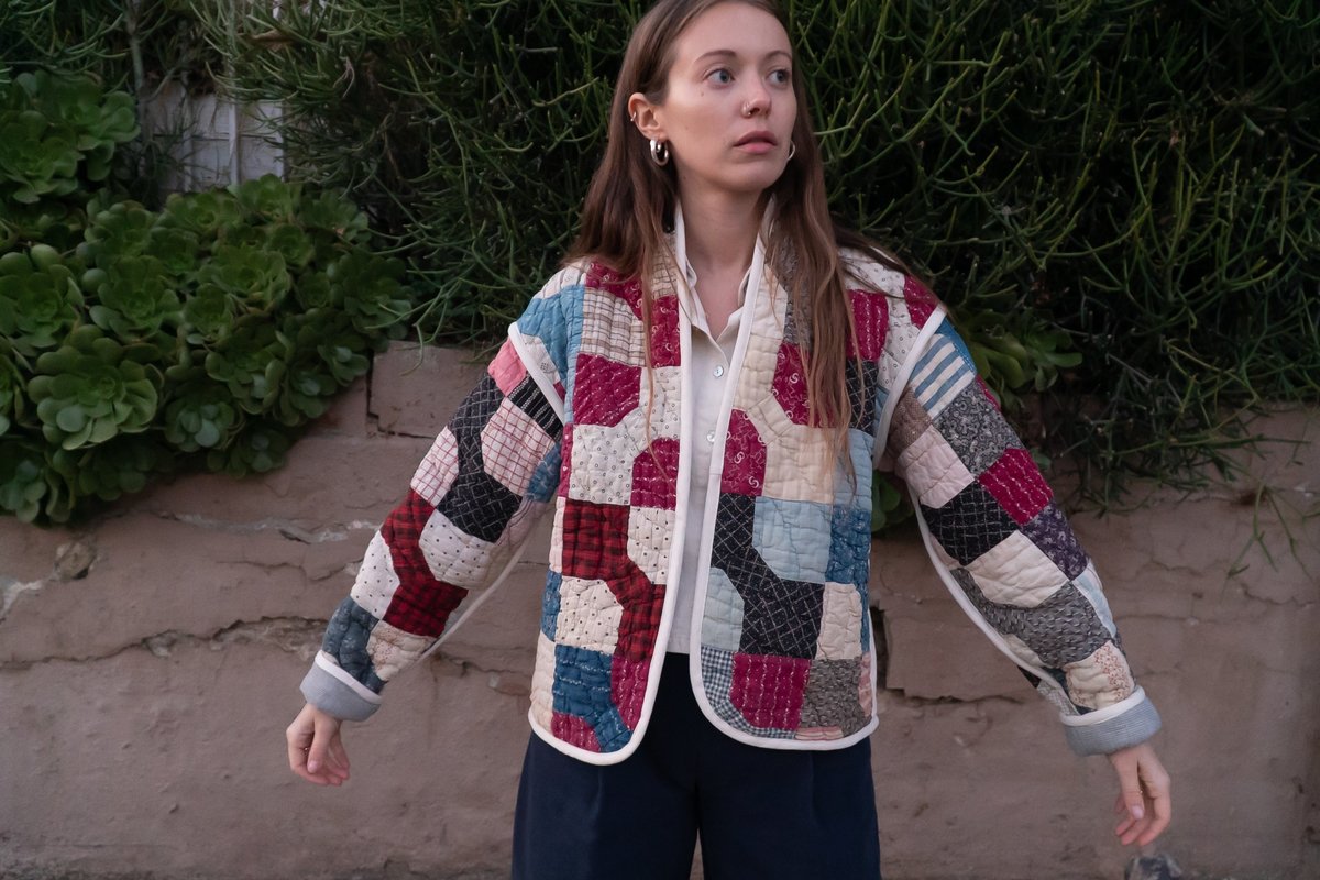 Jess Meany Romeo Bowtie Juniper Cropped Coat | Garmentory