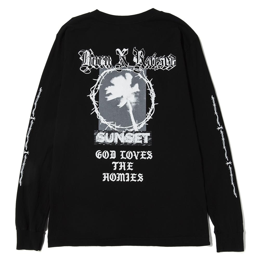 Born x Raised Sunset Longsleeve T-shirt - Black | Garmentory