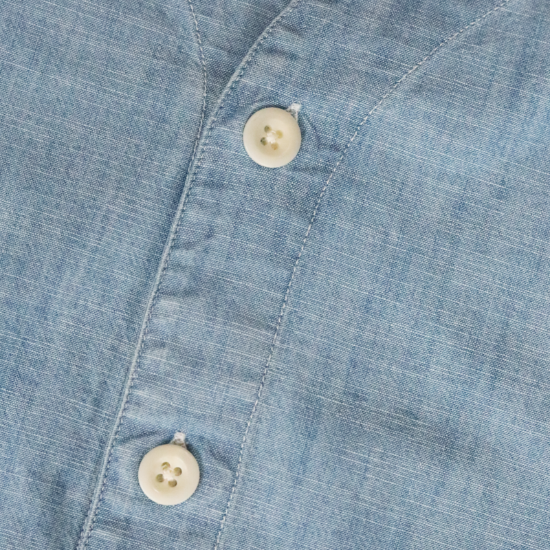 Corridor Baseball Cardigan - Washed Chambray | Garmentory