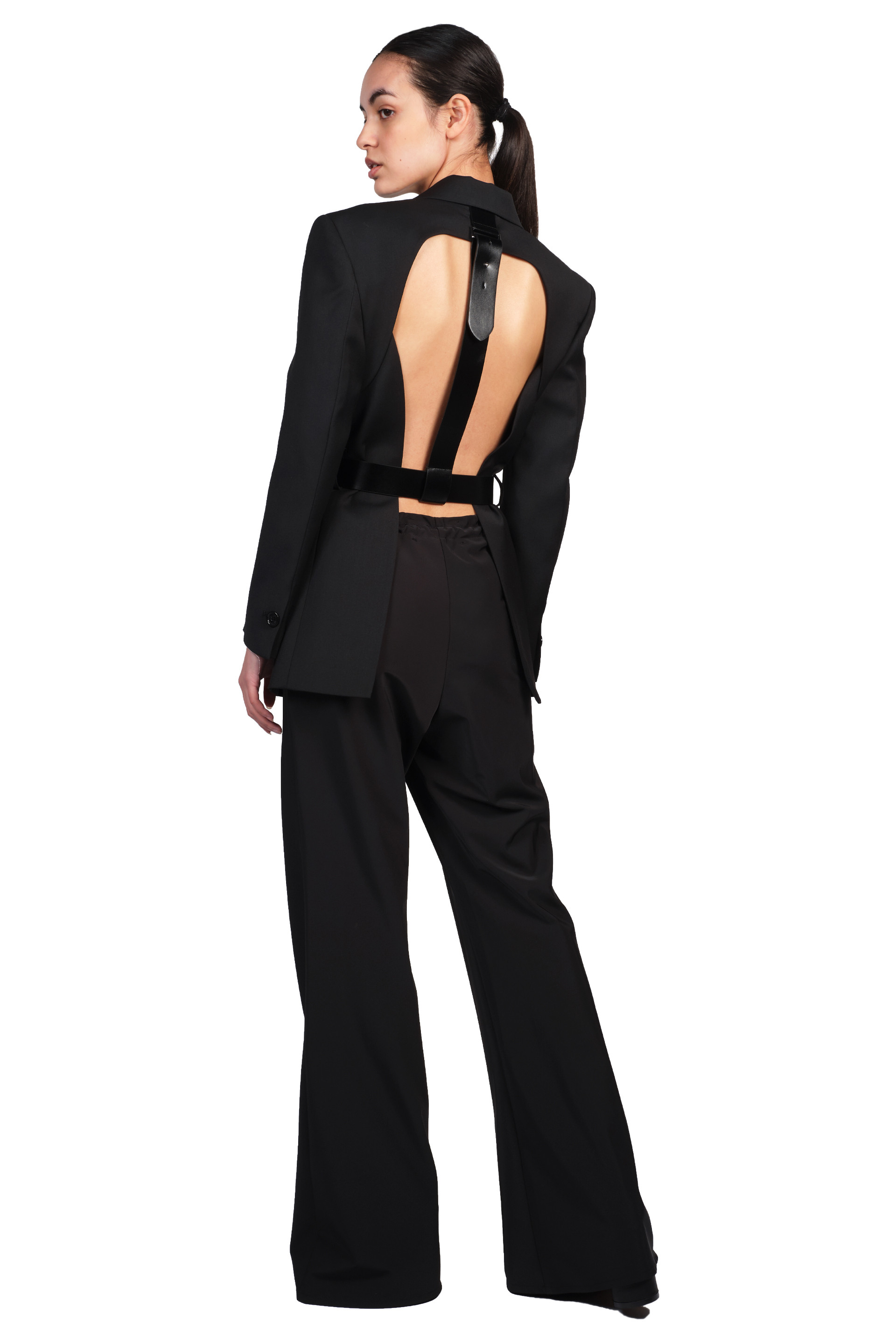 We11Done Open Back Blazer - Black | Garmentory