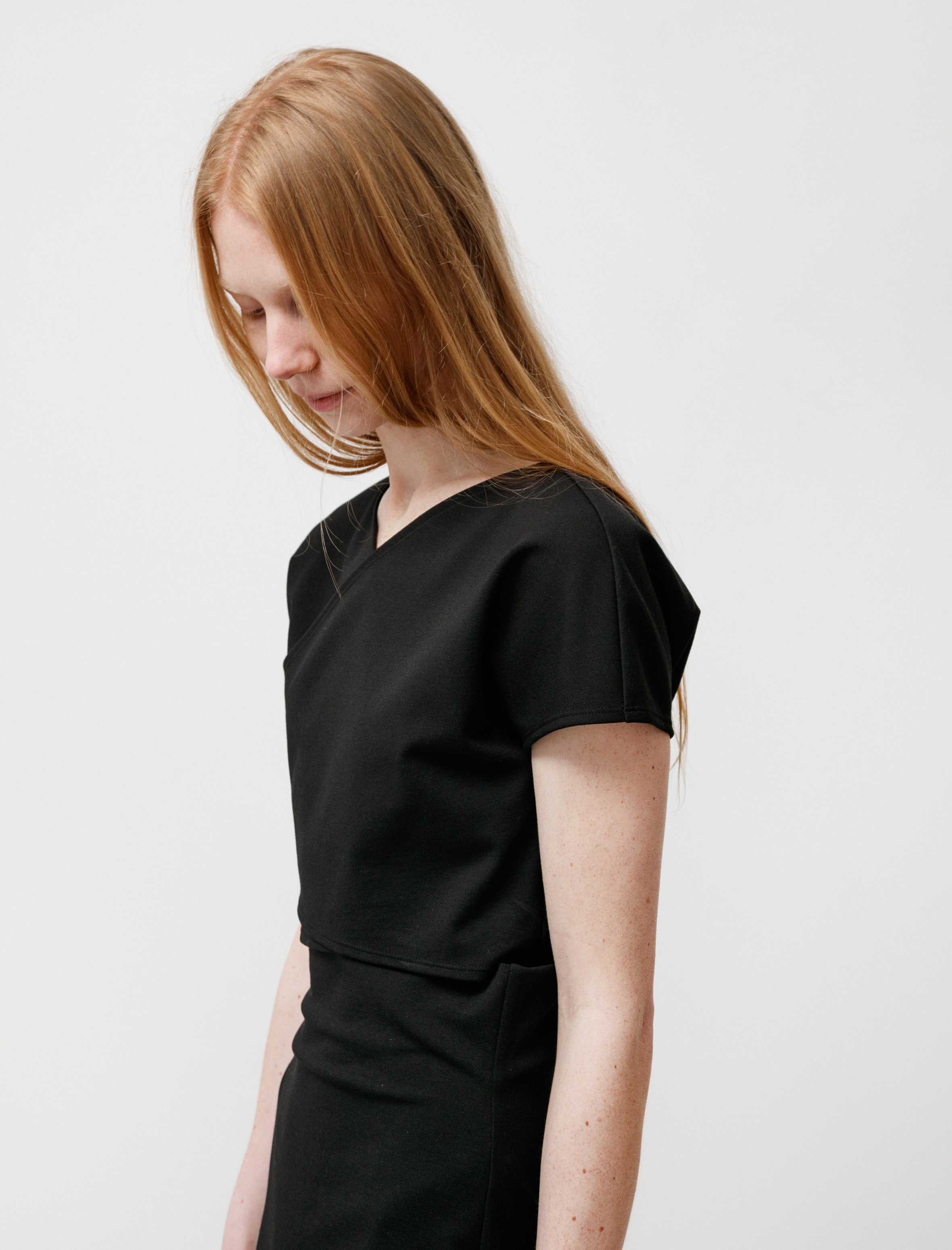 Dusan Stretch Wrap Top - Black | Garmentory