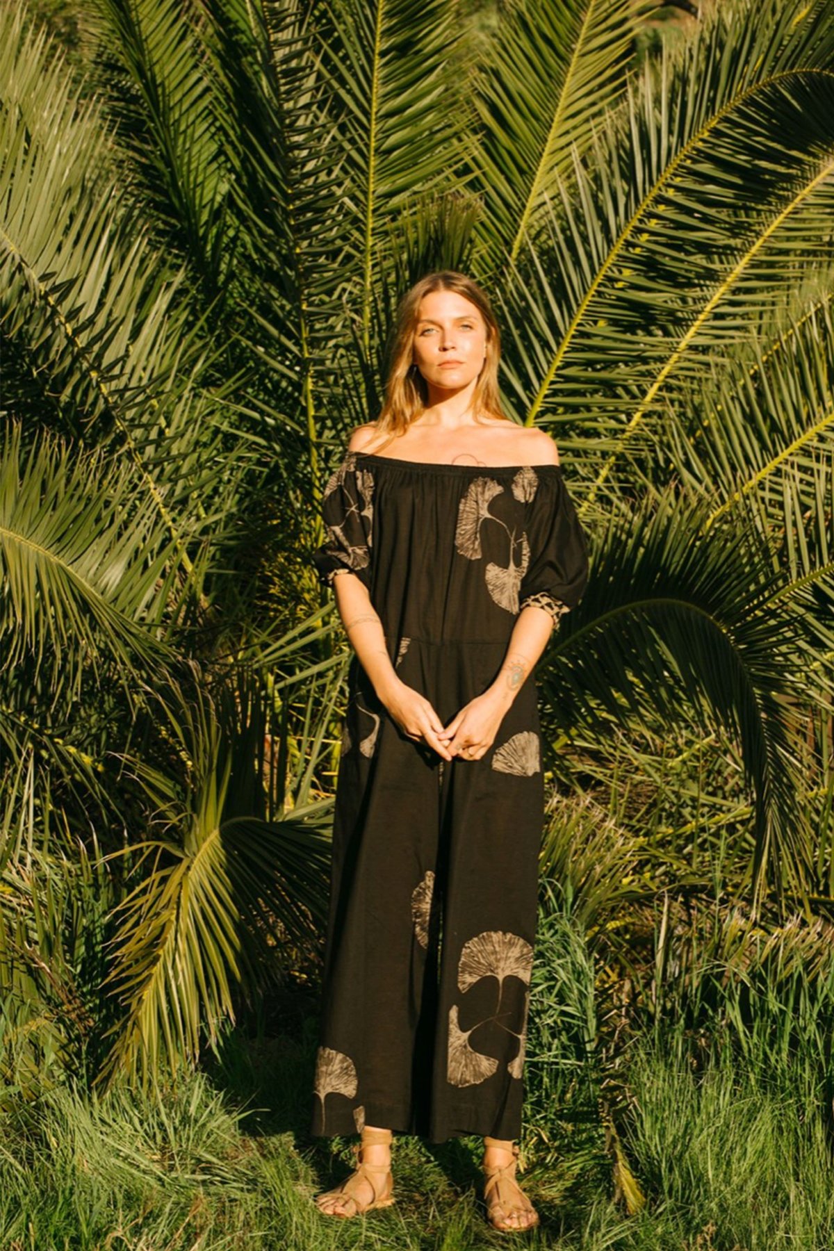 Natalie Martin Sasha Jumpsuit - Fan Black Batik | Garmentory