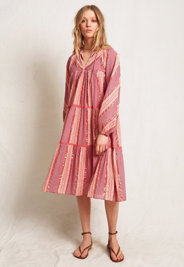 Warm NY Cowrie Dress Joanna Dress - Pink Sunset | Garmentory