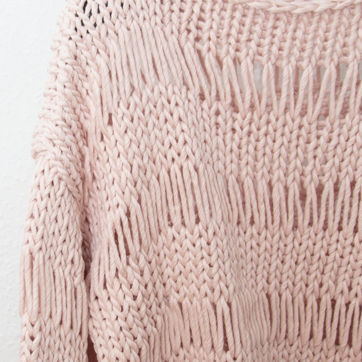 Maiami Dropstitch Big Sweater - Creme | Garmentory