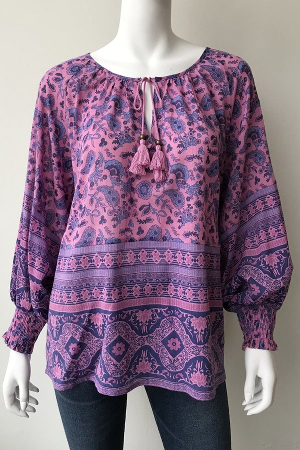 SPELL & THE GYPSY COLLECTIVE Journey Blouse - Mulberry | Garmentory