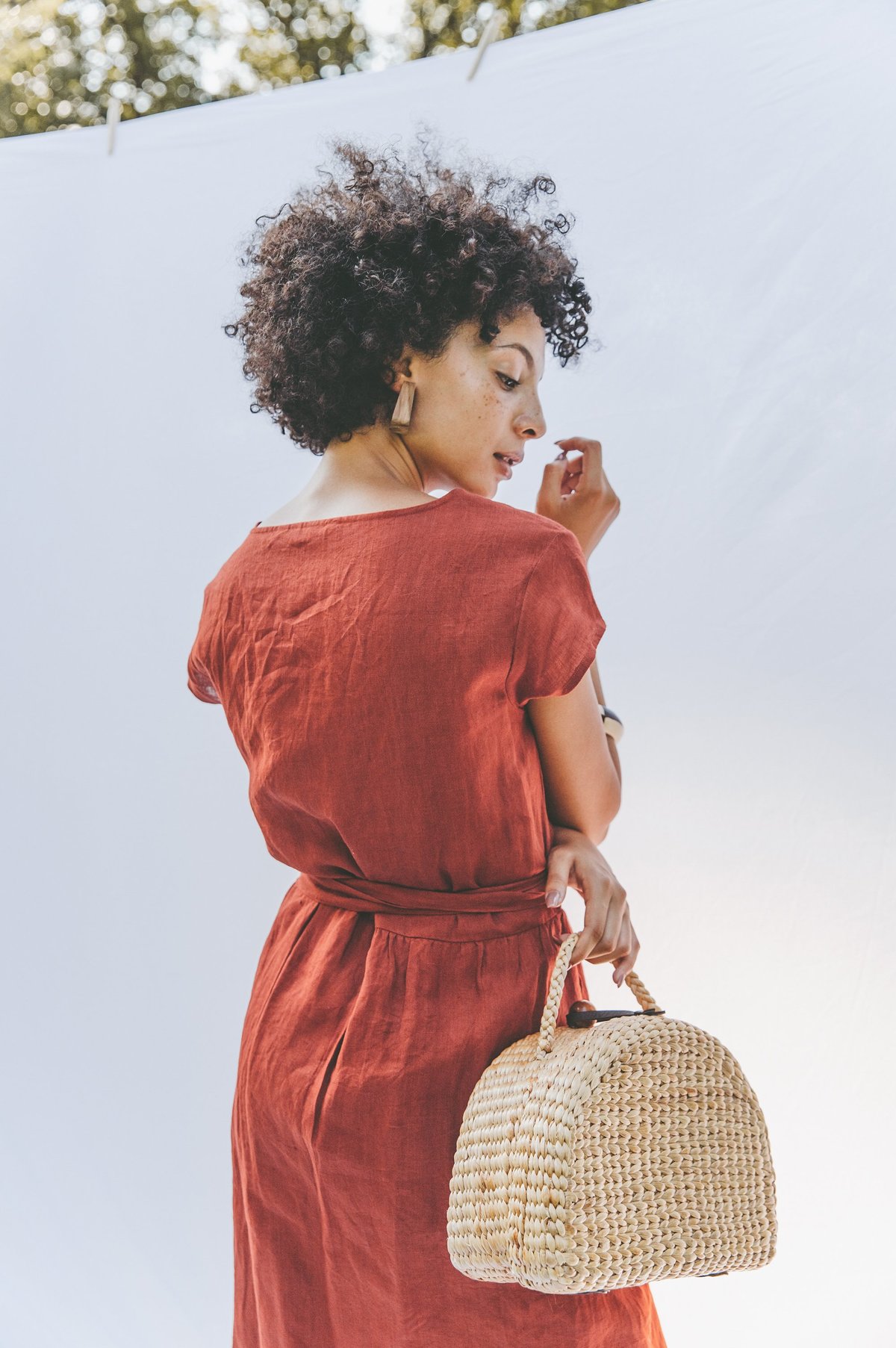 Voloshin Clementine Wrap Dress - Cinnamon | Garmentory