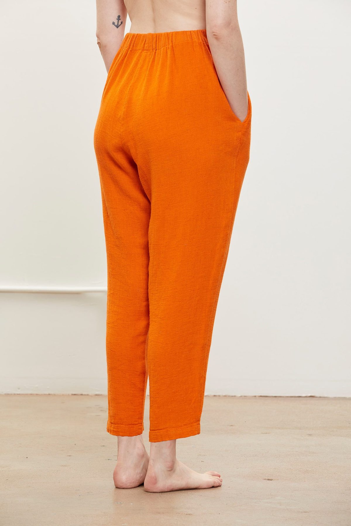 Black Crane Easy Linen Rayon Pants | Garmentory