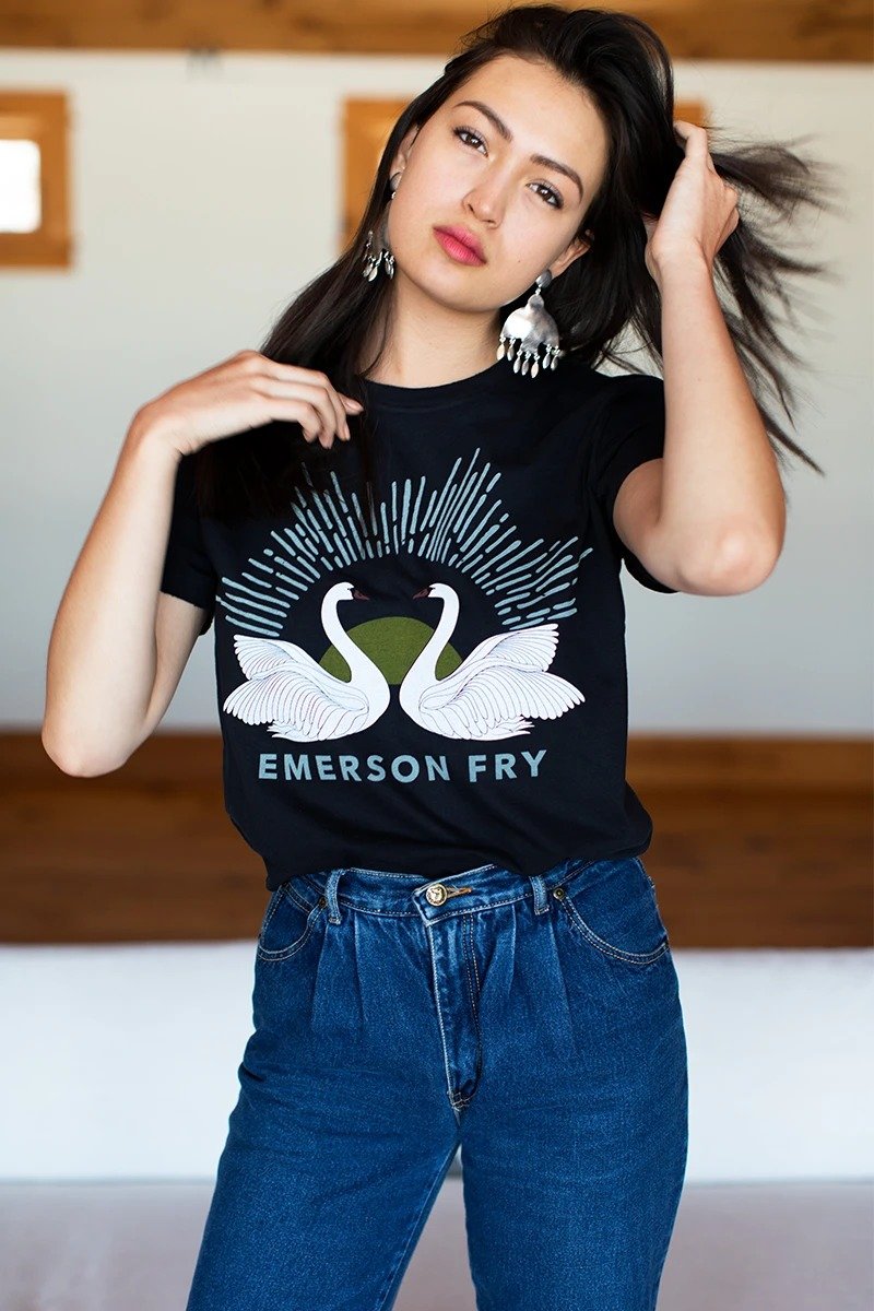 Emerson Fry Twin Swans Tee - Smoke | Garmentory
