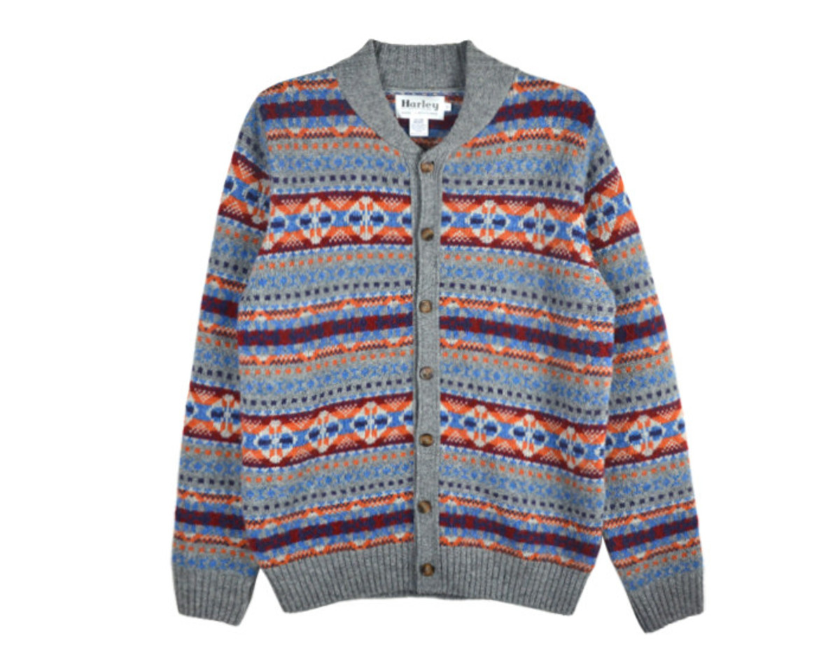 Harley of Scotland Jacquard Cardigan | Garmentory