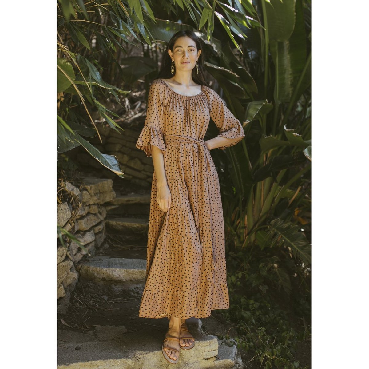 Natalie Martin Collection Mesa Maxi - Polka Dot Tan | Garmentory
