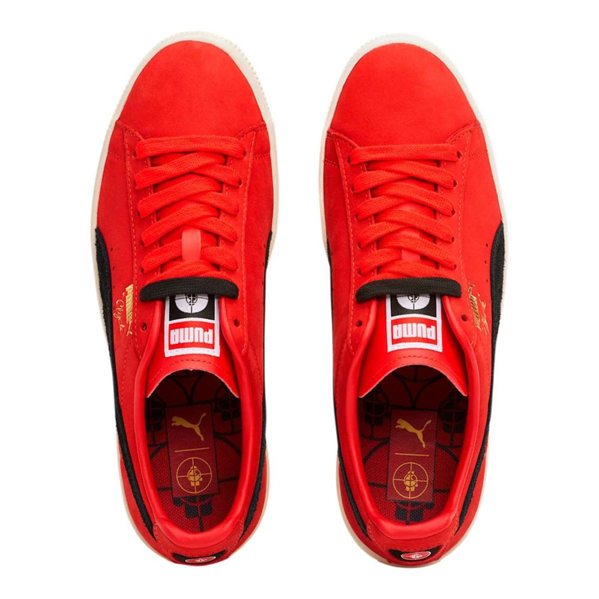 Puma Cream x Public Enemy Clyde Sneaker - High Risk Red | Garmentory
