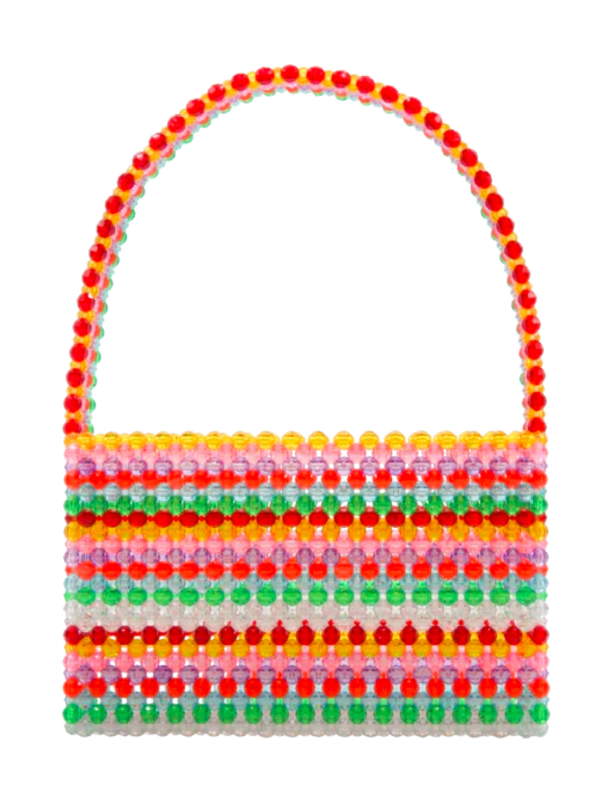 Susan Alexandra Sour Straw Faceted Bead Bag | Garmentory