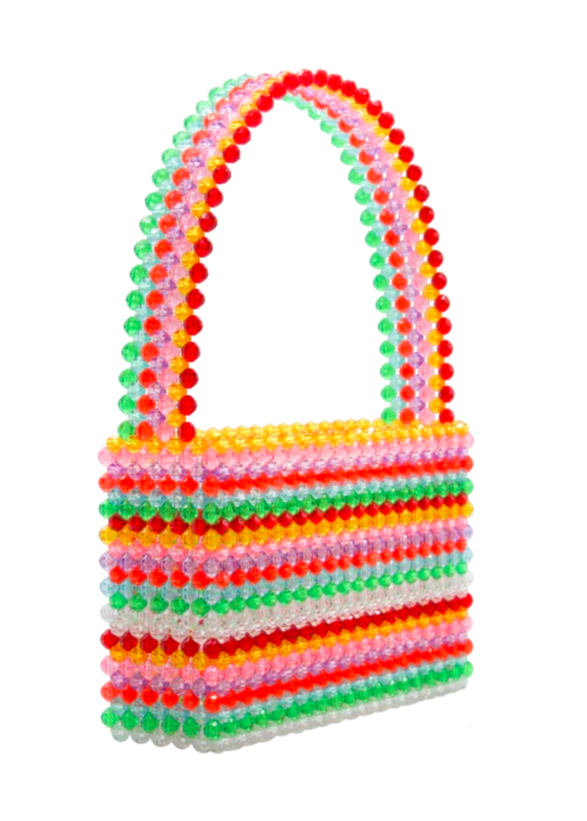 Susan Alexandra Sour Straw Faceted Bead Bag | Garmentory