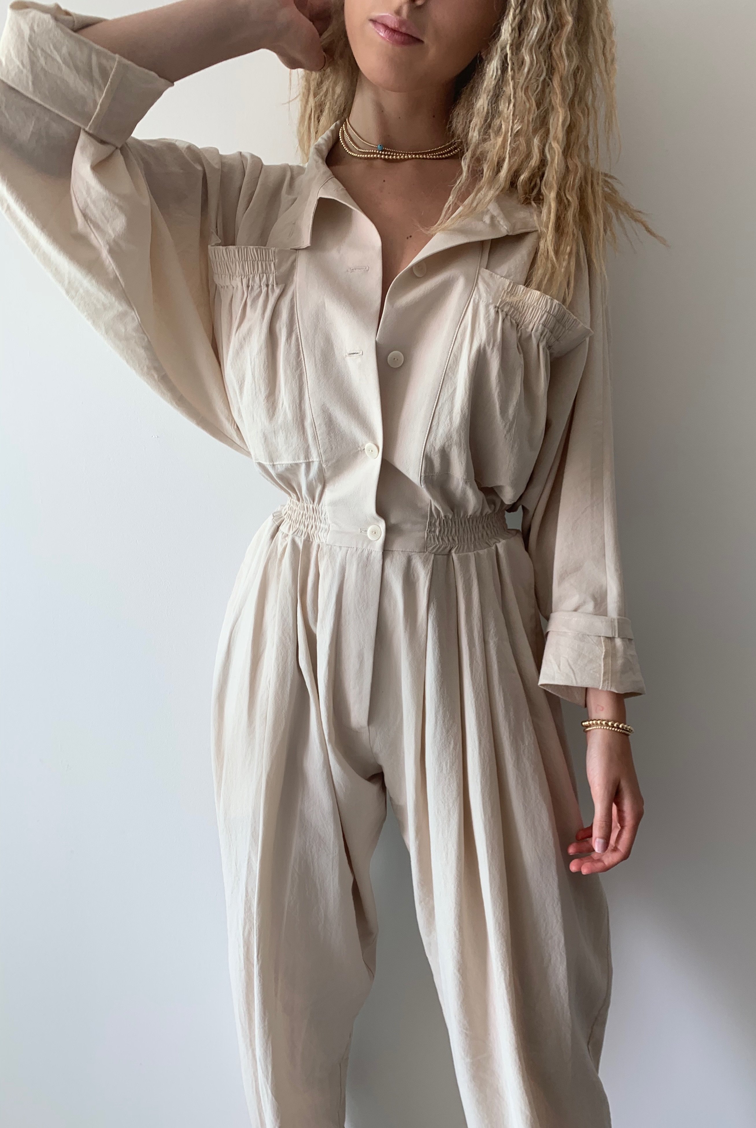 Paradised Alex Cotton crepe jumpsuit - Beachy | Garmentory