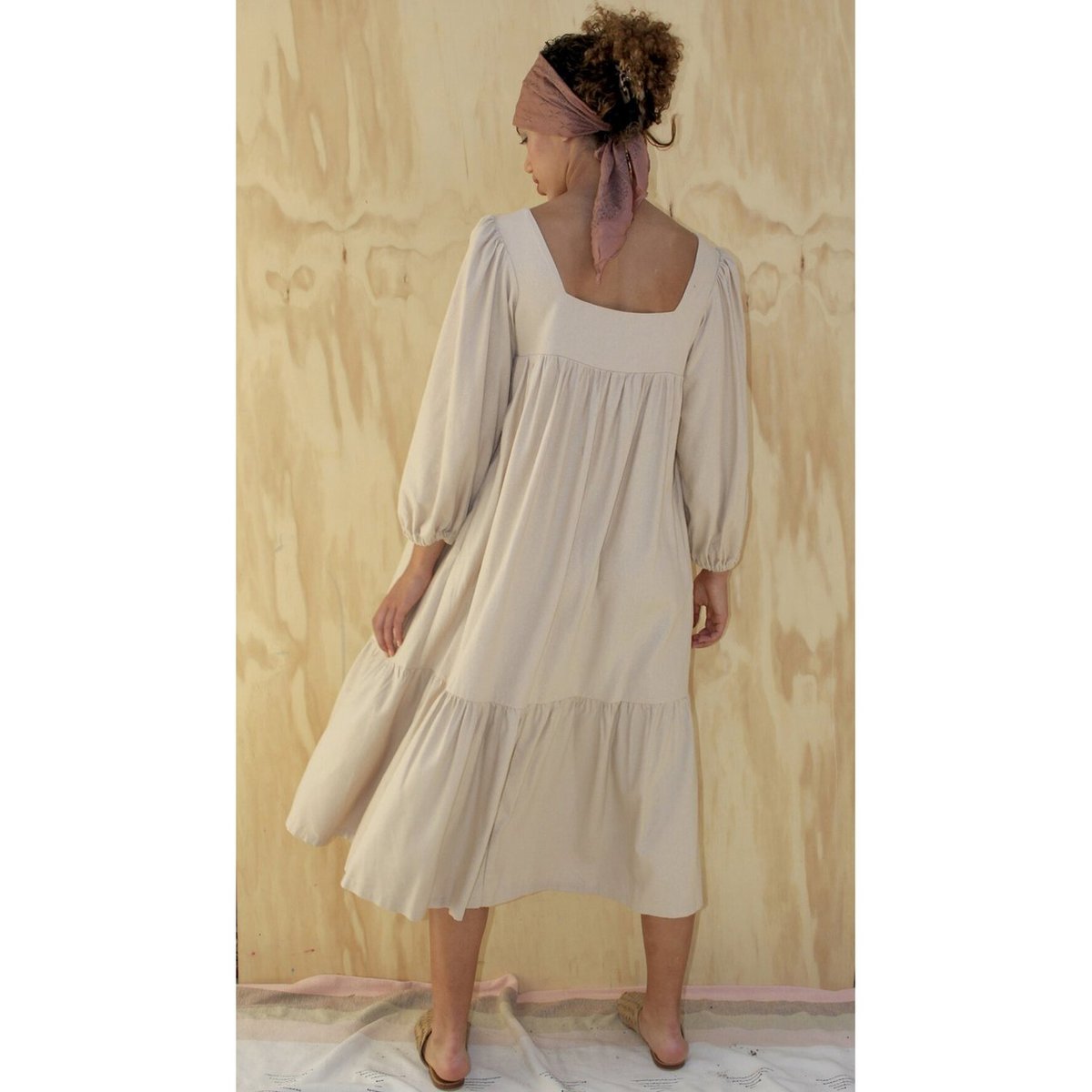 Lindsay Robinson Tia Dress - Sand Silk | Garmentory
