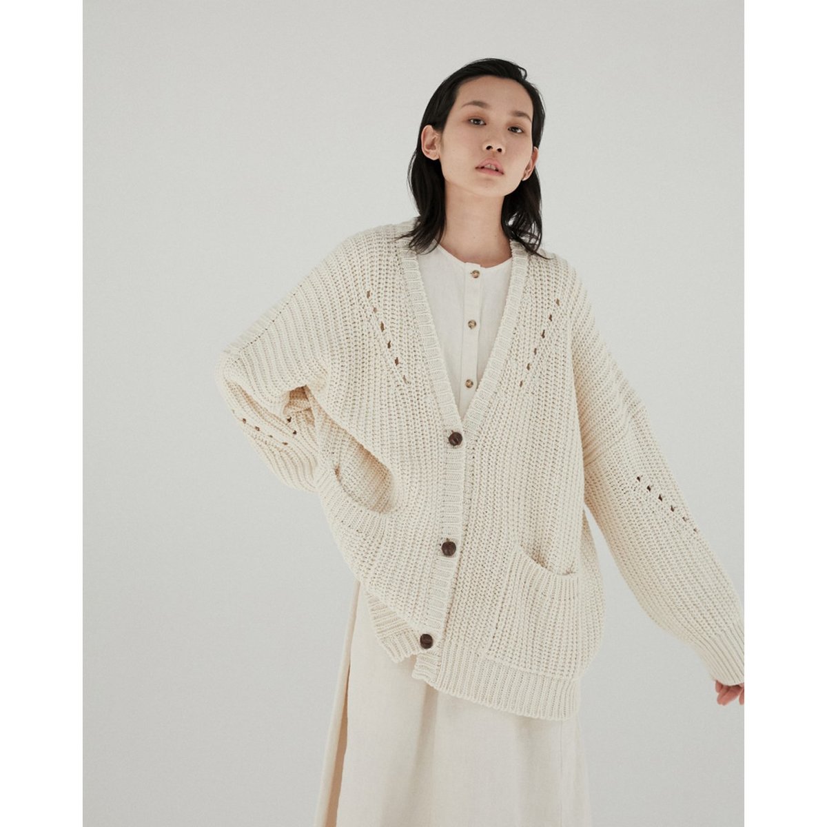 Cordera Chunky Short Cardigan - Natural | Garmentory