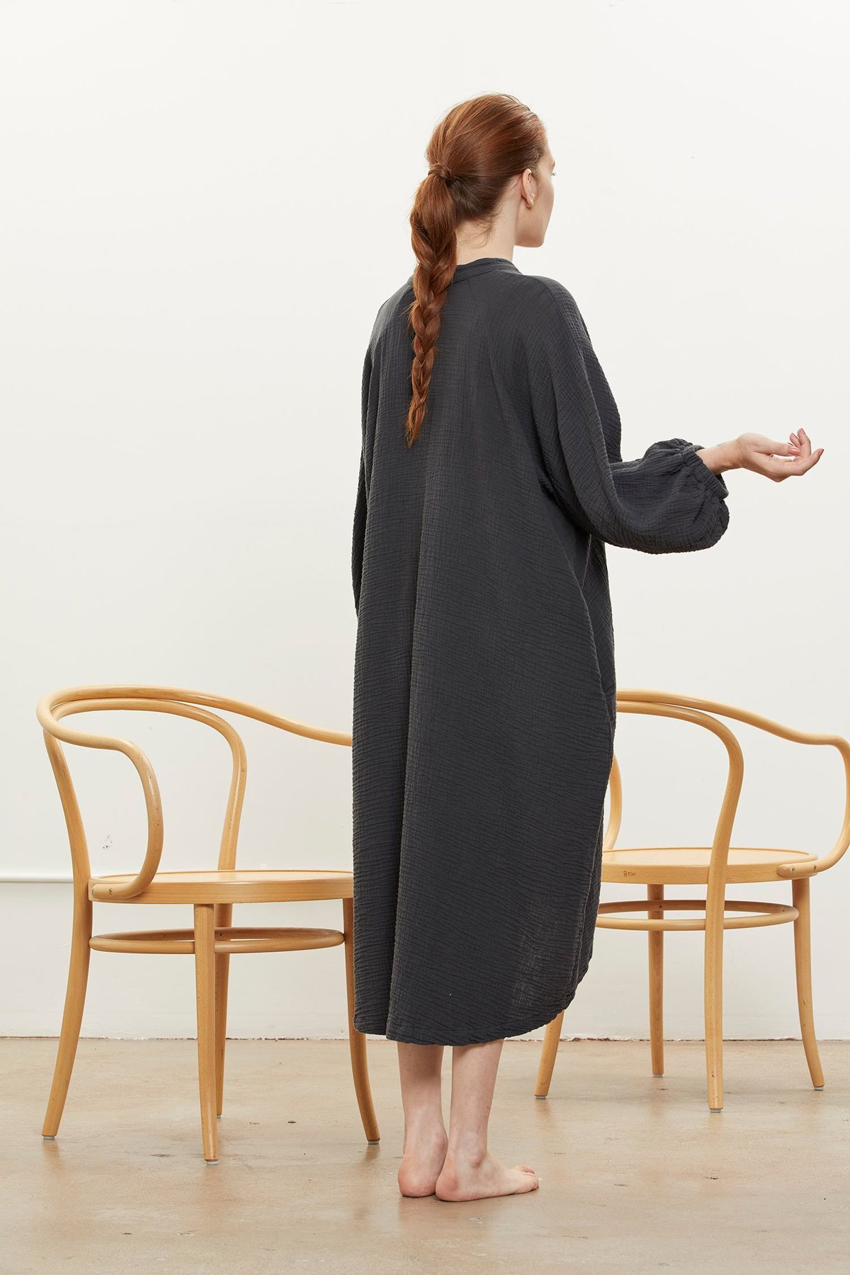 Black Crane Gauze Dress | Garmentory