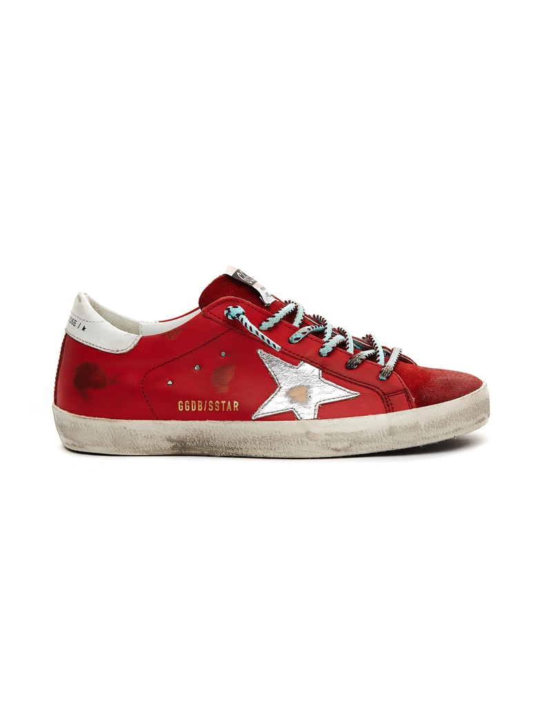 Golden Goose Deluxe Brand Red Leather Superstar Sneakers | Garmentory