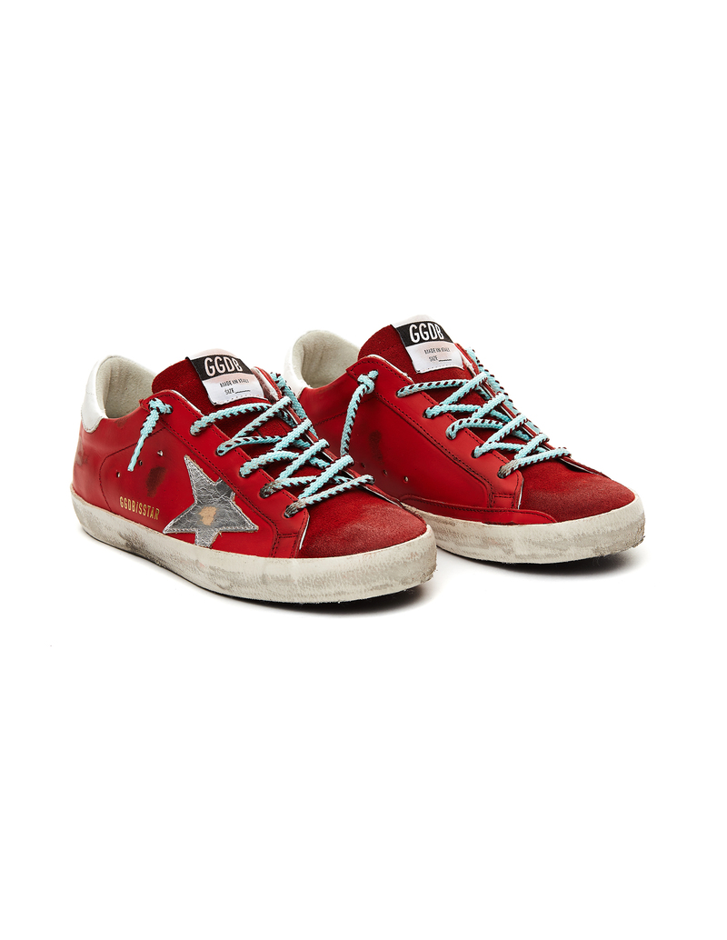 Golden Goose Deluxe Brand Red Leather Superstar Sneakers | Garmentory