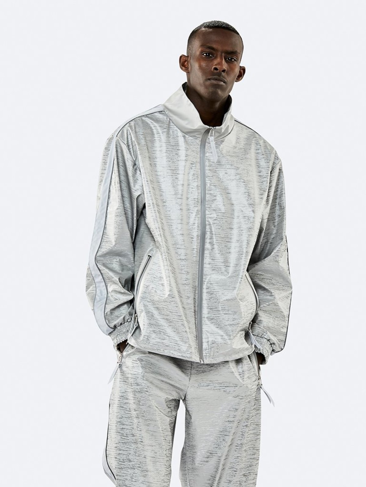 Rains LTD Track Jacket - Dripping Silver | Garmentory