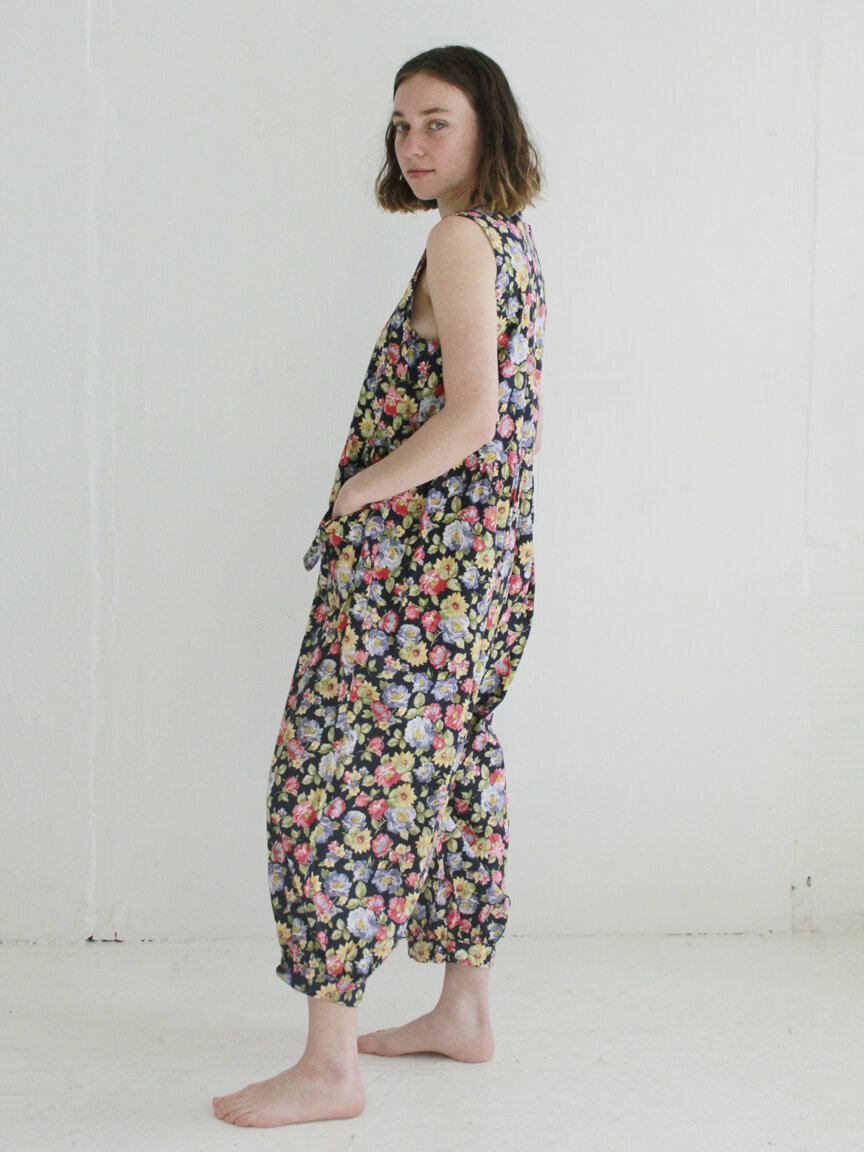 Vintage 90s Laura Ashley Floral Romper | Garmentory