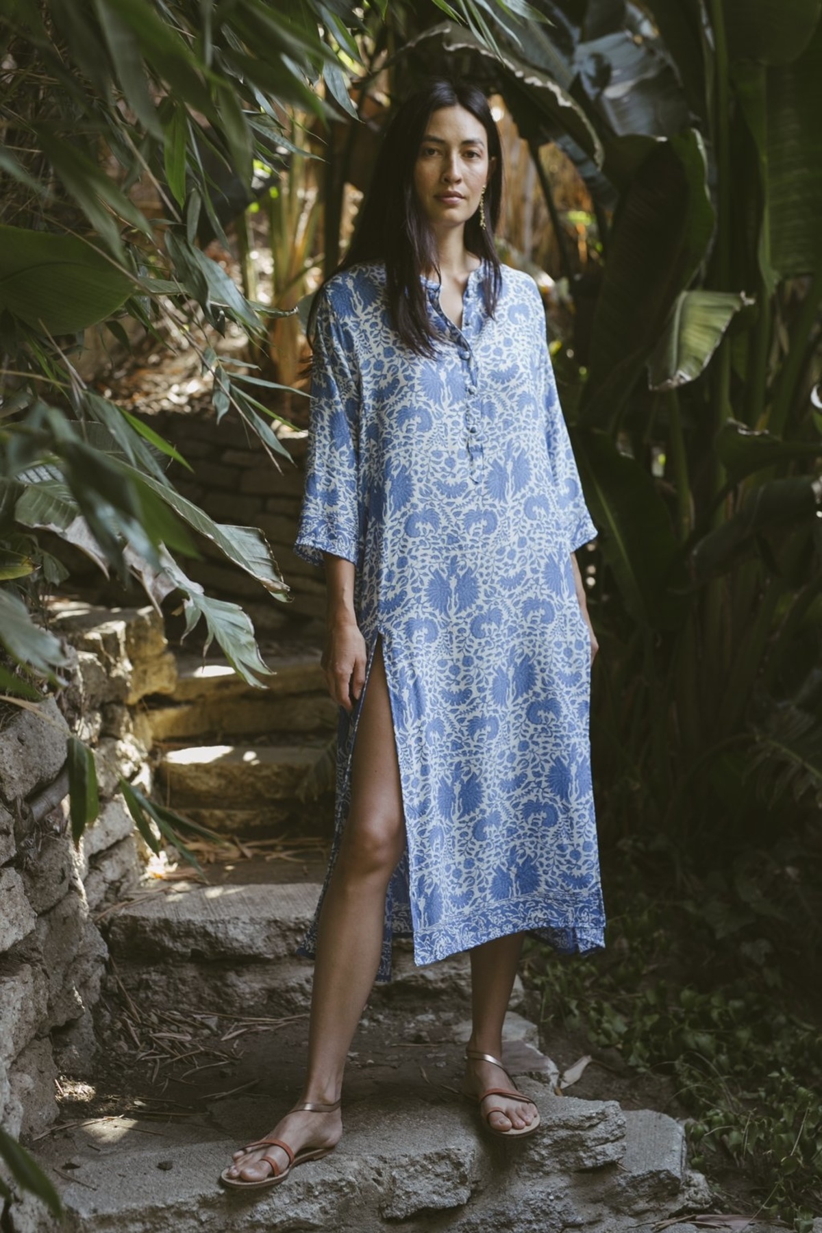 Natalie Martin Isobel Dress - Blue Corfu Print | Garmentory