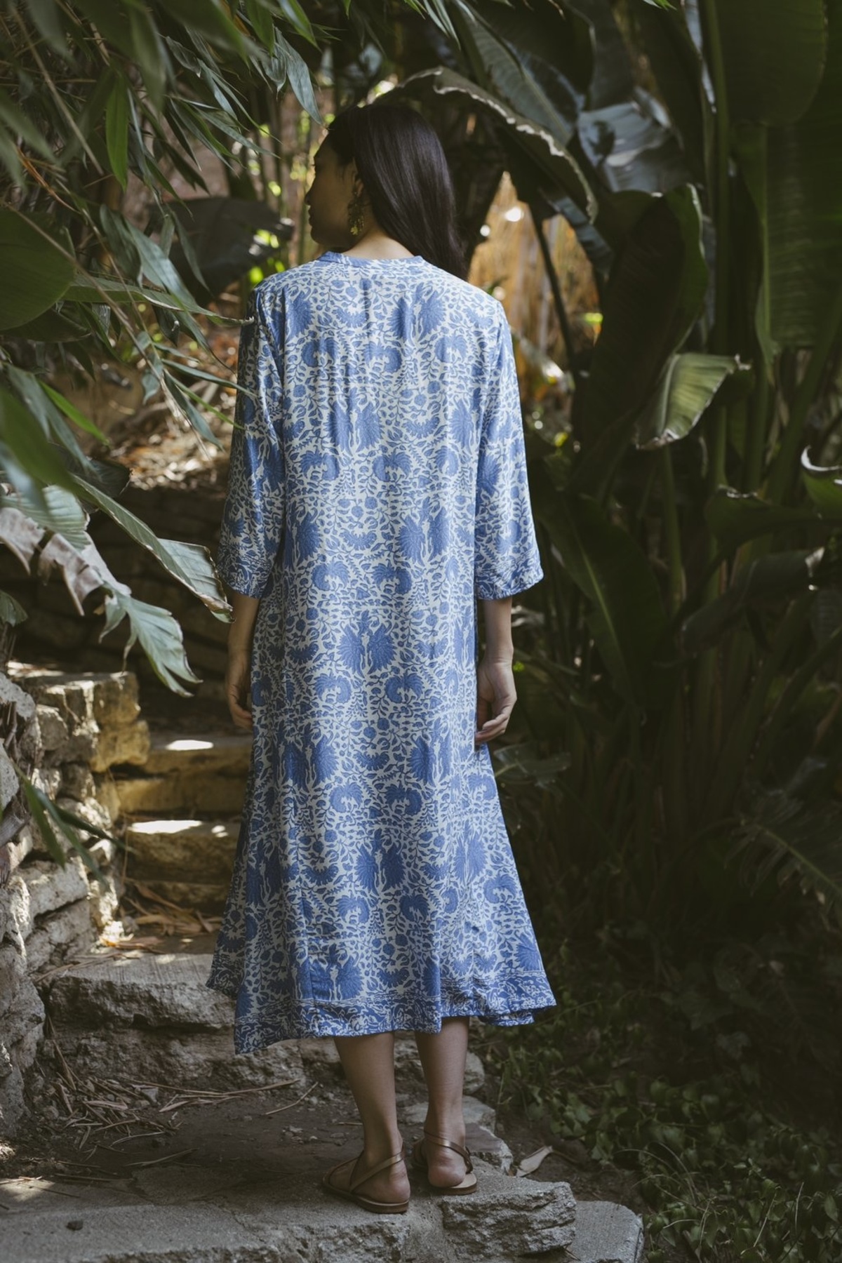 Natalie Martin Isobel Dress - Blue Corfu Print | Garmentory