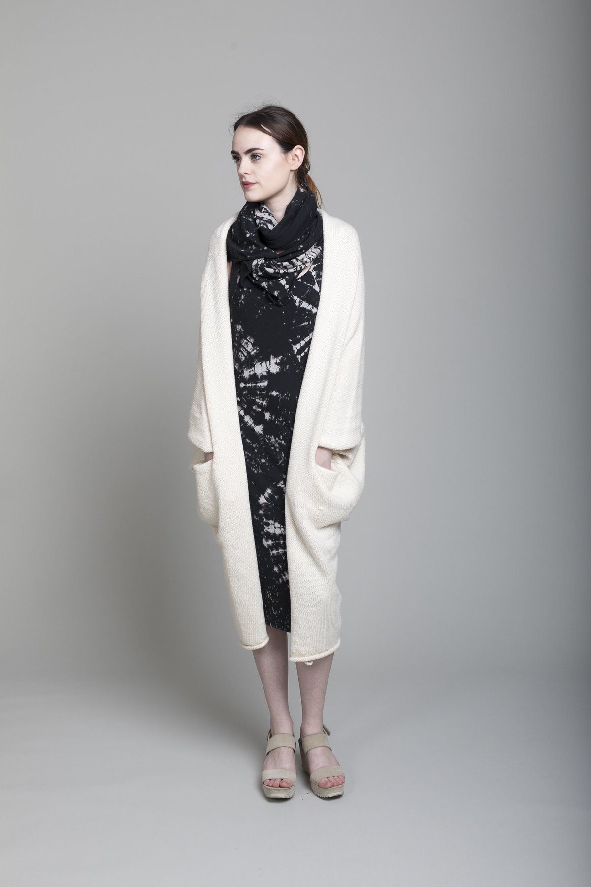 Lauren Manoogian Drape Cocoon Cardigan - Raw White | Garmentory