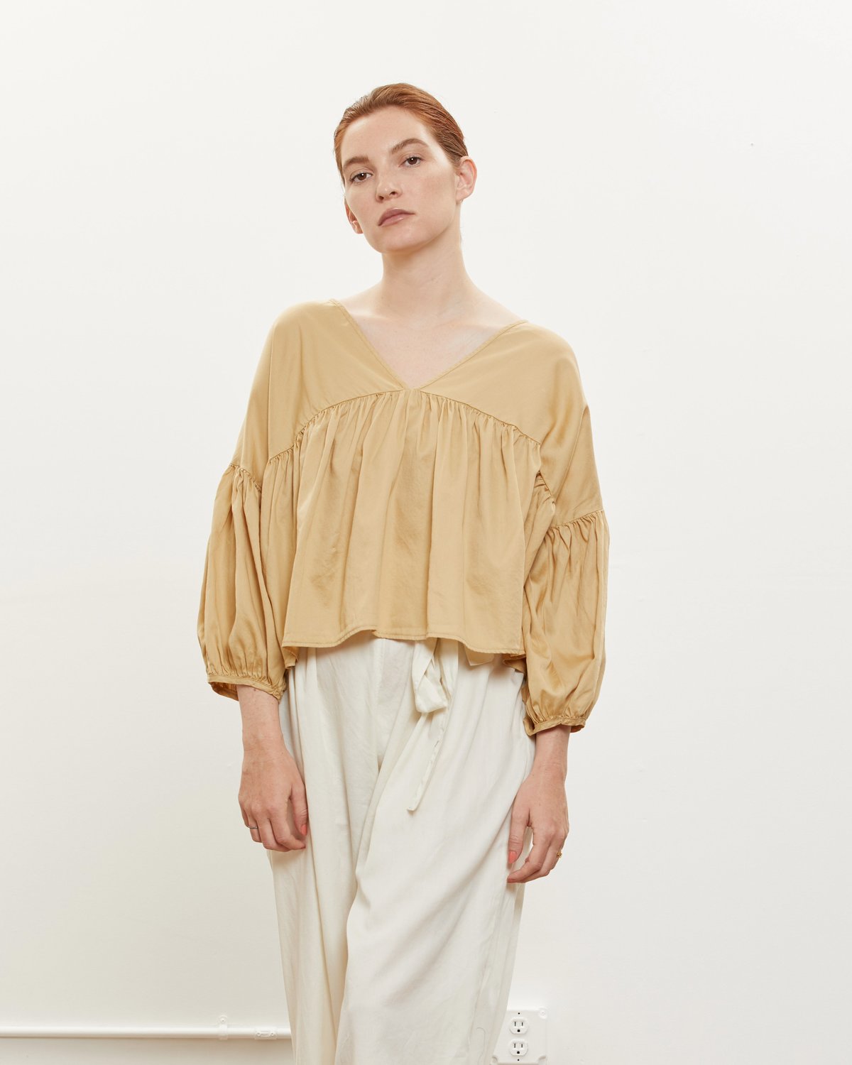 Black Crane Puff Top | Garmentory