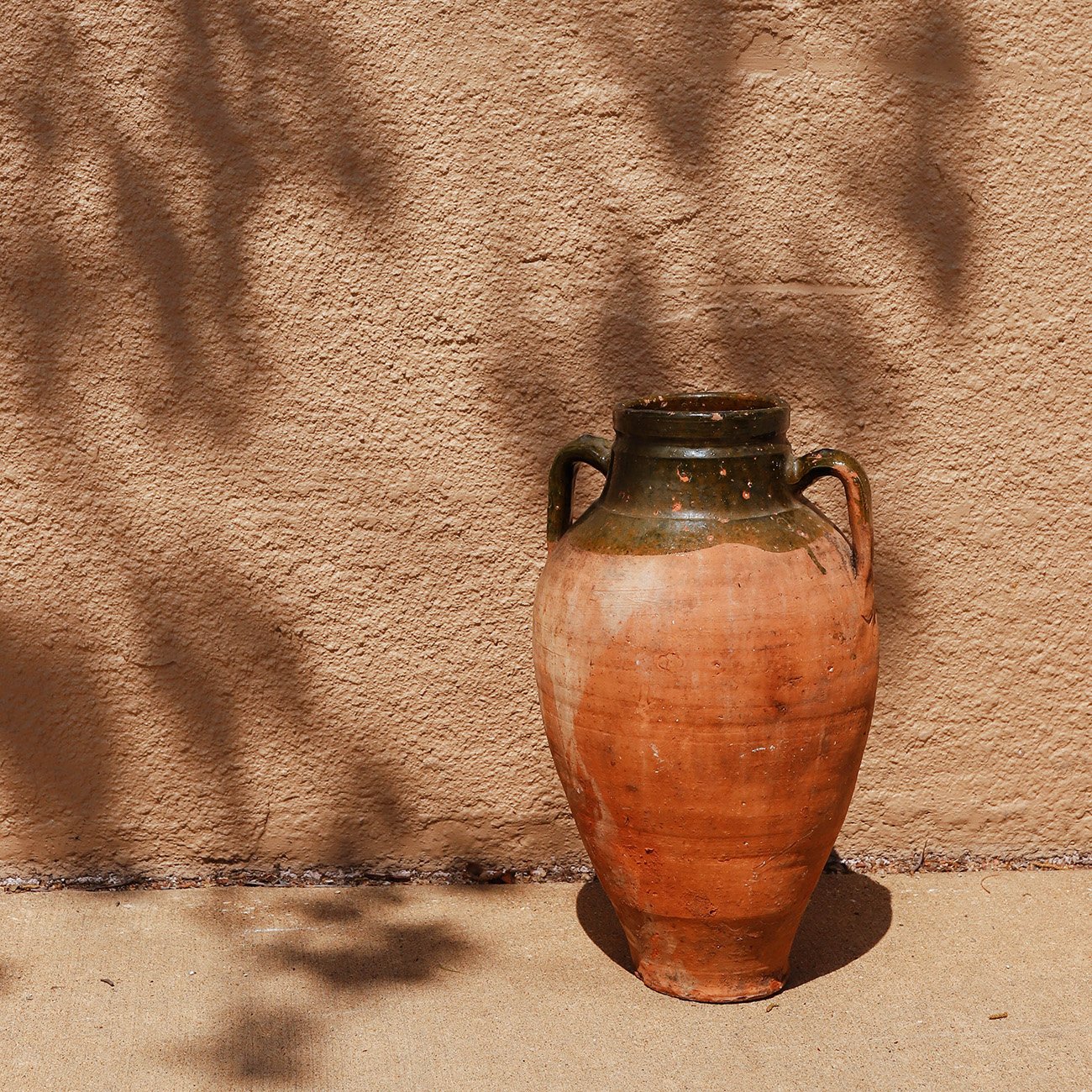 Vintage Large Terracotta Italian Olive Jar with Handles | Garmentory