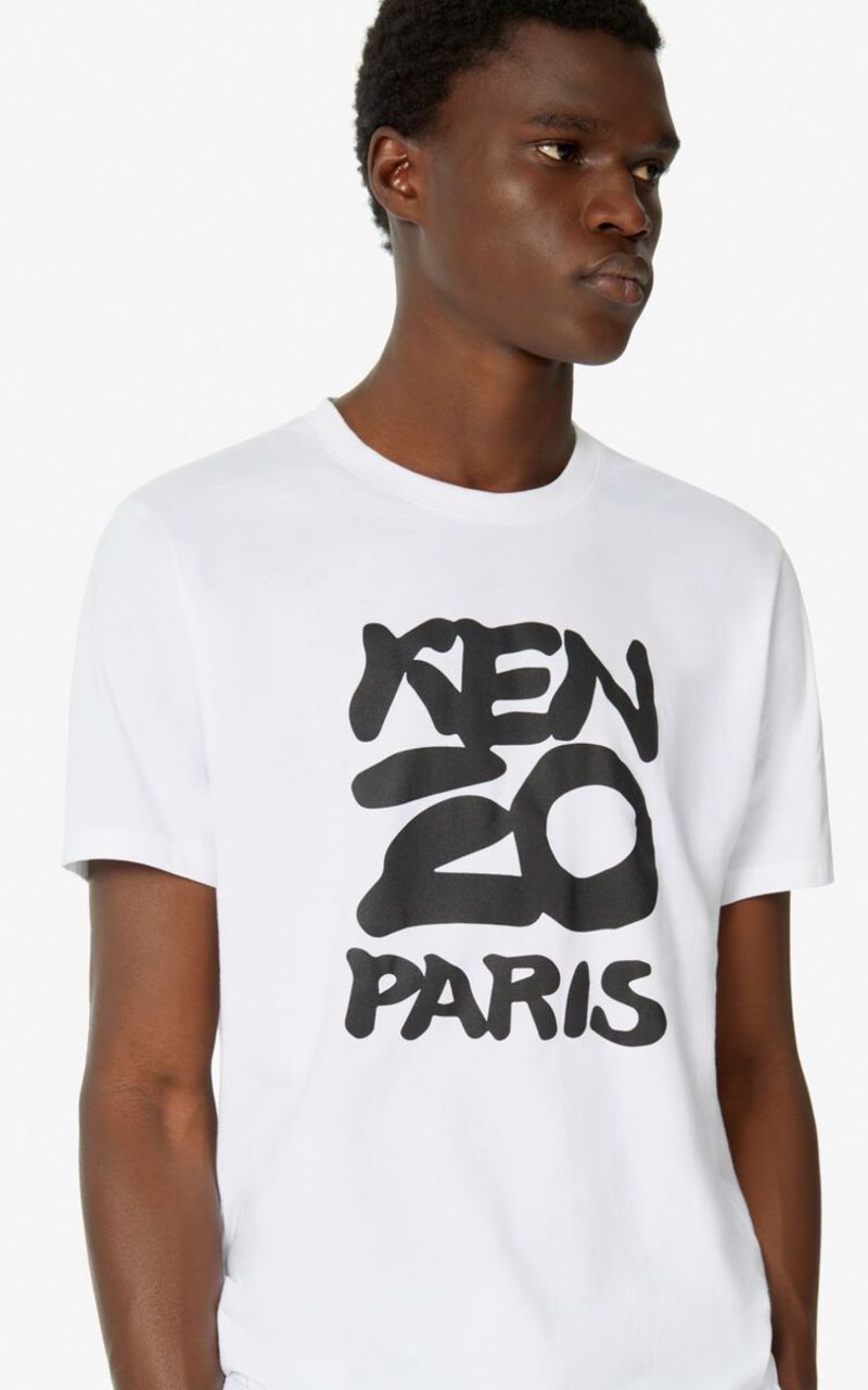 Kenzo Paris Logo Print T Shirt White Garmentory