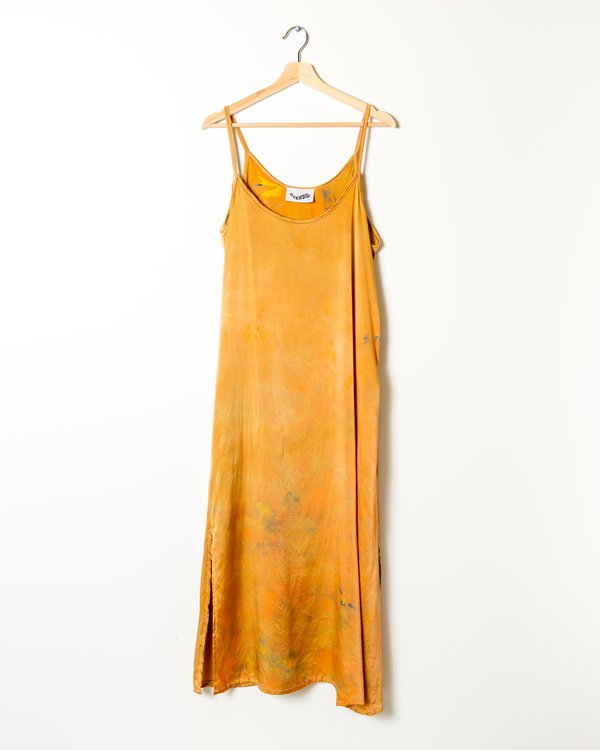 Riverside Tool & Dye Silk Charmeuse Slip Dress - Copper | Garmentory