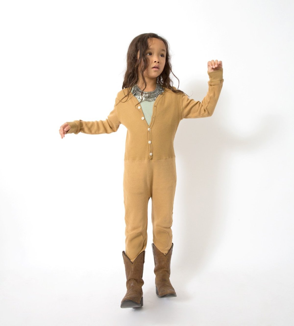 KIDS nico nico Yara Long John - Curry | Garmentory