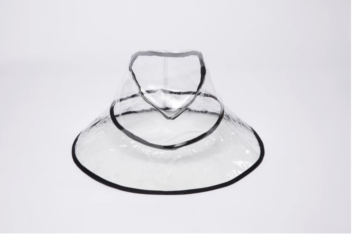 Clyde Vinyl Rain Hat - Clear/Black Piping | Garmentory