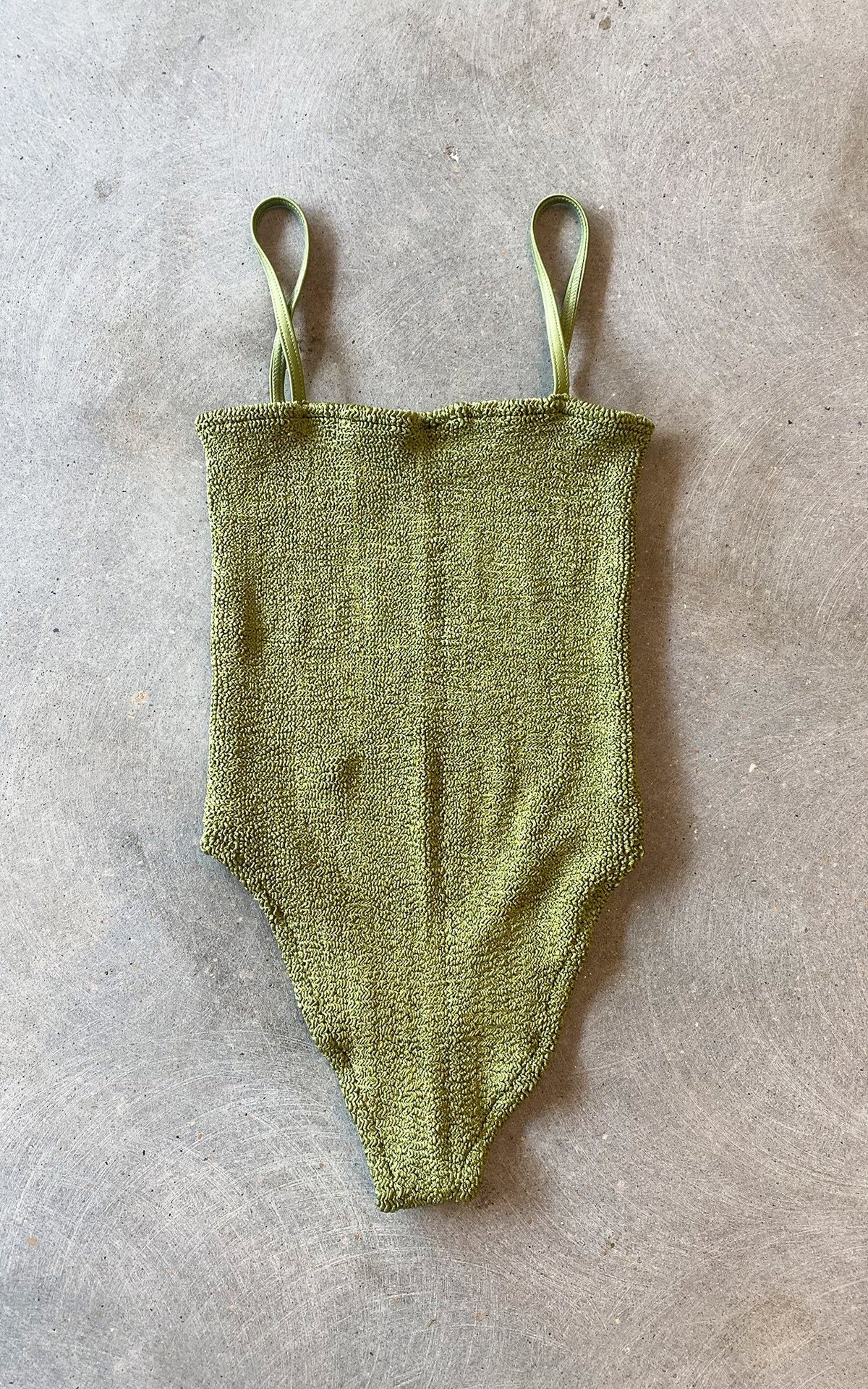 HUNZA G MARIA SWIM - METALLIC MOSS | Garmentory