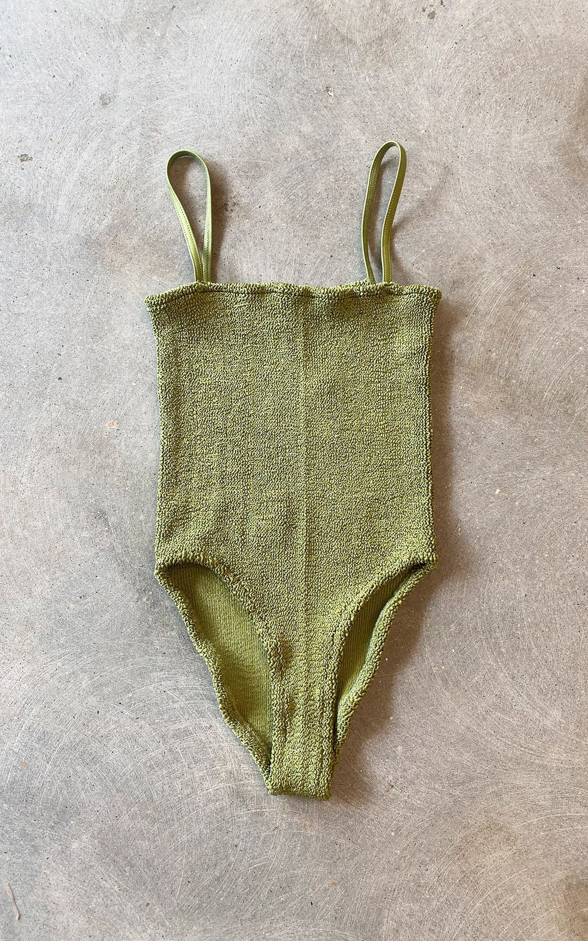 HUNZA G MARIA SWIM - METALLIC MOSS | Garmentory