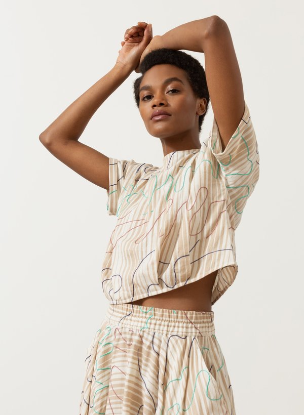 Seek Collective Maggie Top - chant embroidery | Garmentory