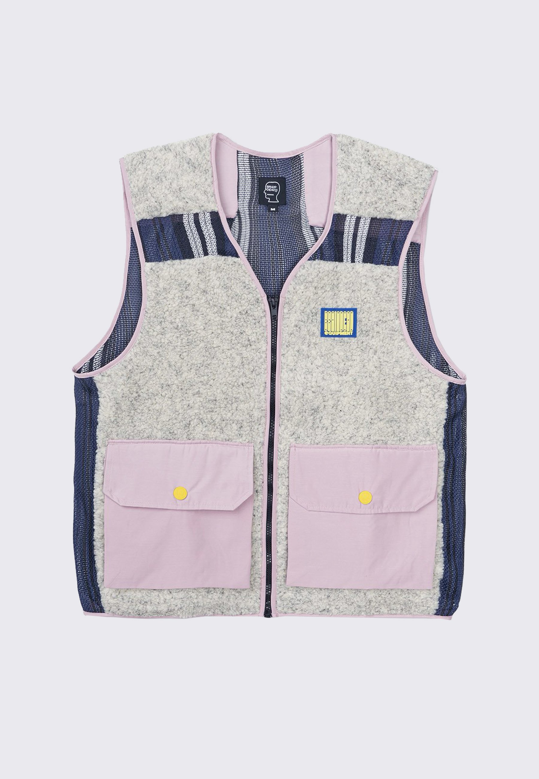 Brain Dead Sherpa Tactical Vest - cream/dust pink | Garmentory