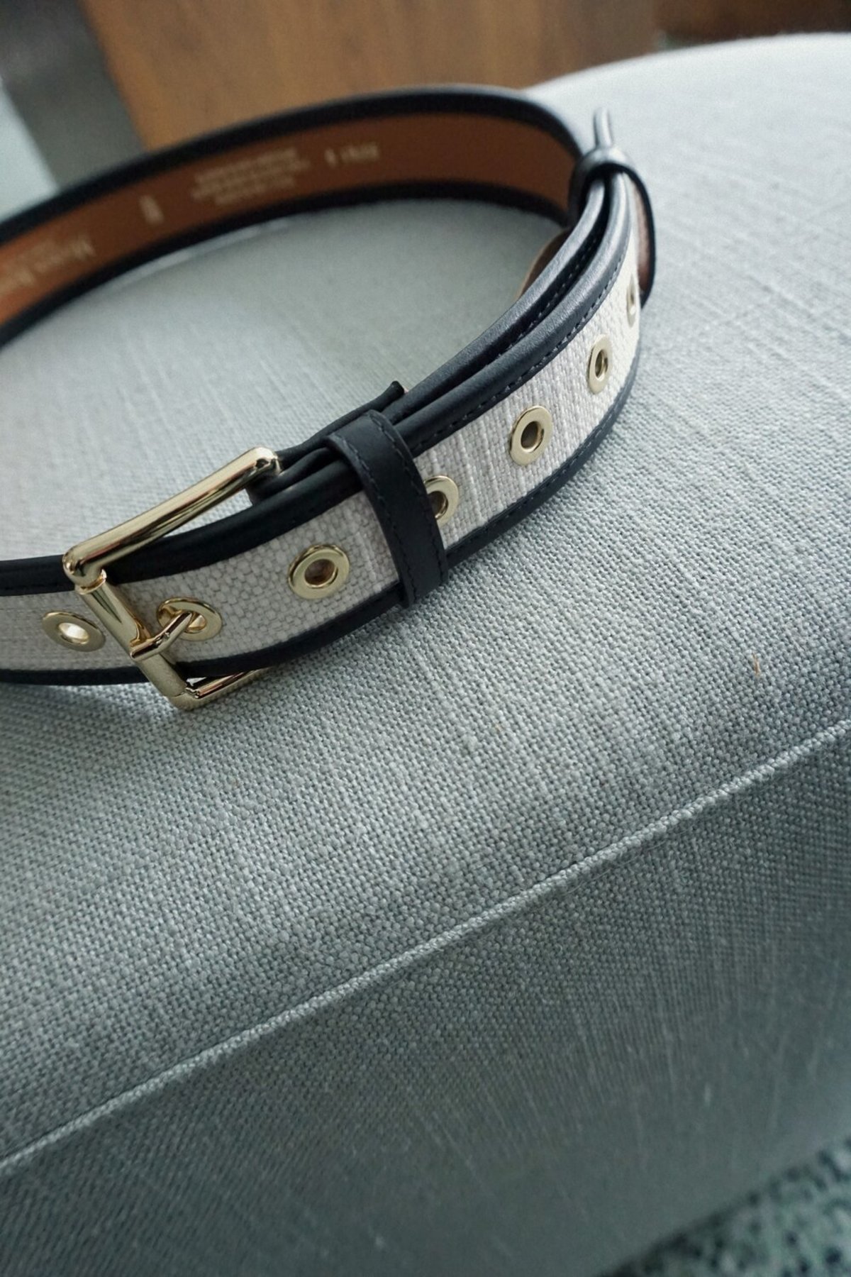 MAISON BOINET BELT WITH LEATHER TRIM | Garmentory