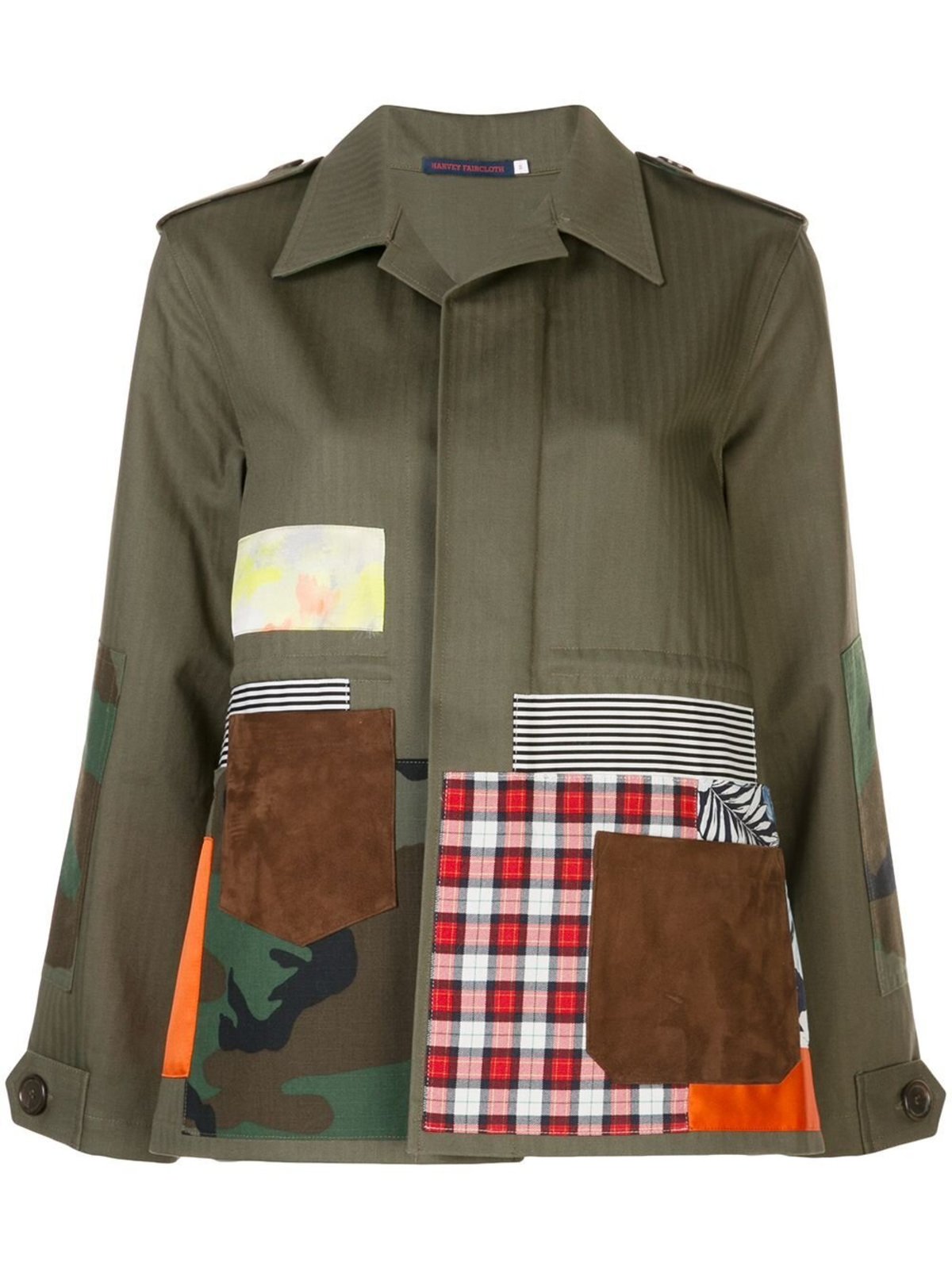 Harvey Faircloth Army Patchwork Jacket - Olive | Garmentory