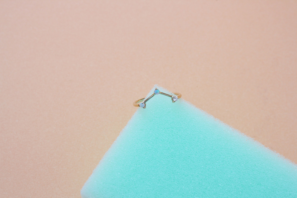 Wwake Three-Step Triangle Ring | Garmentory