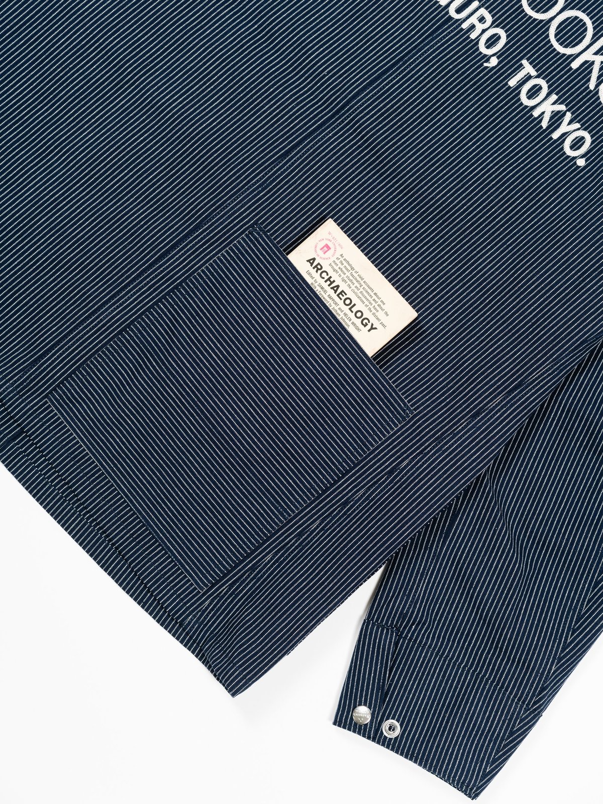 Mountain Research COW BOOKS Book Vendor Jacket - Navy/White | Garmentory